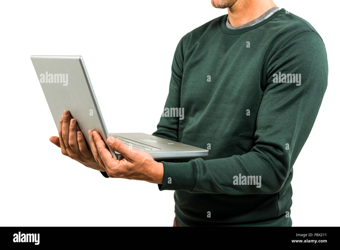 Man pressing notebook laptop computer hi-res stock photography and ...