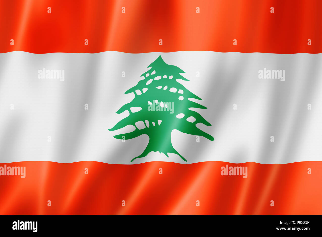Lebanon silk flag hi-res stock photography and images - Alamy
