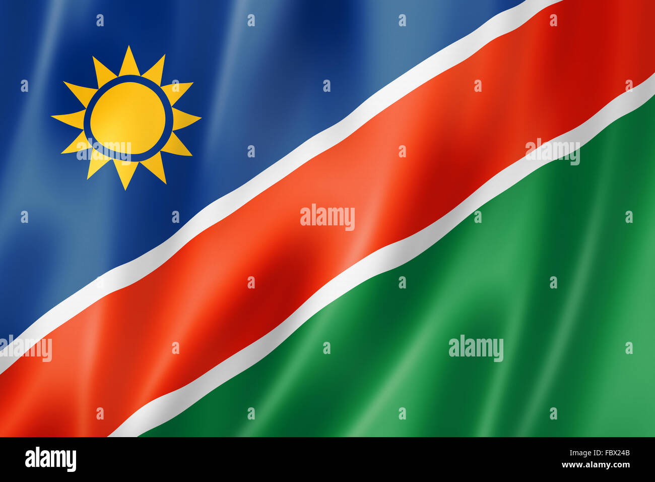 Waving namibian flag hi-res stock photography and images - Alamy