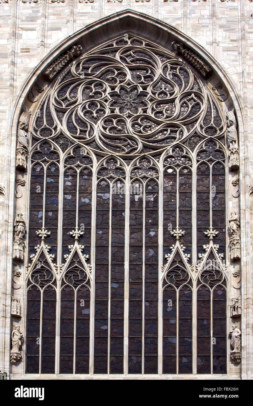 italy rose window in the Stock Photo - Alamy