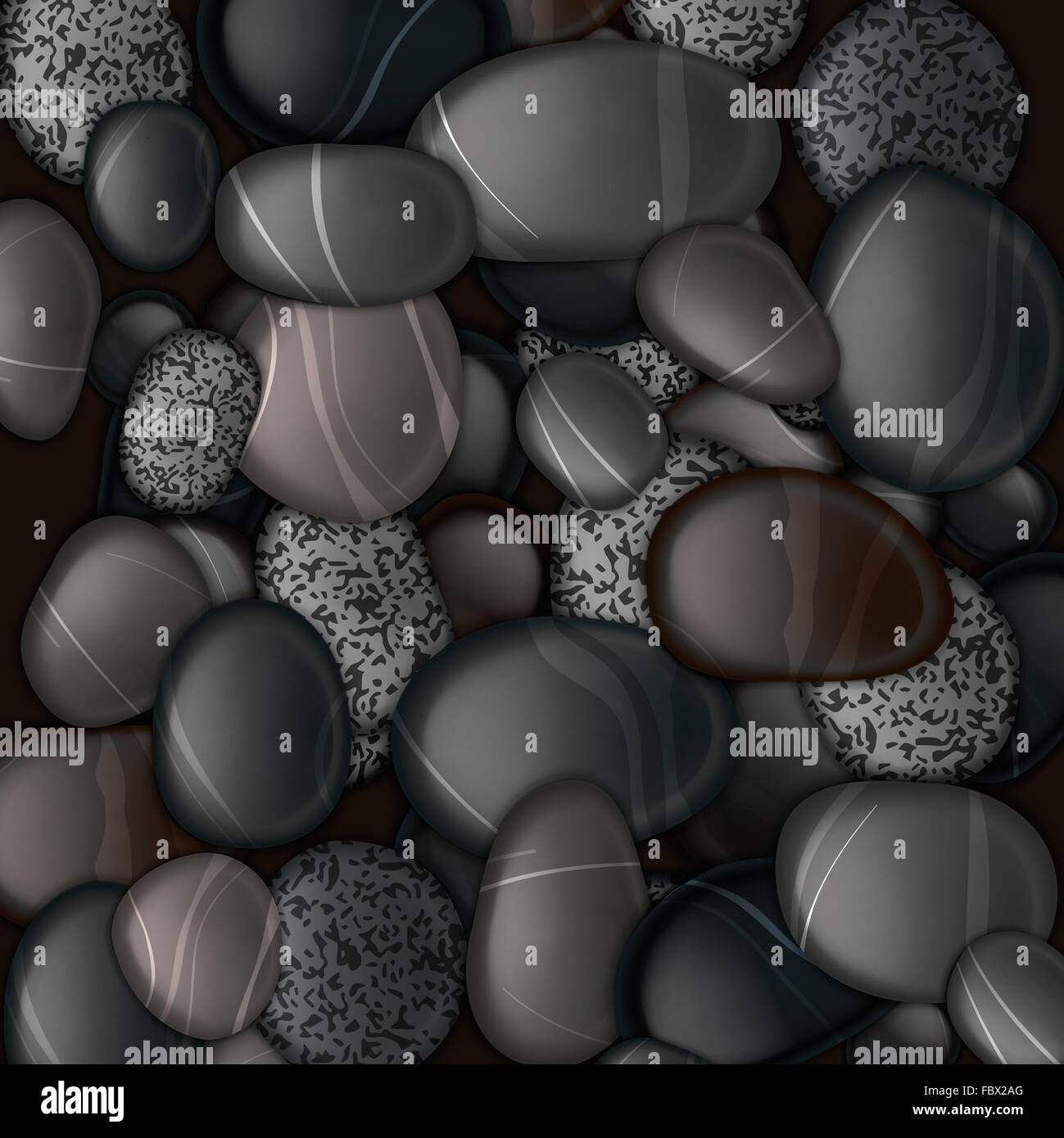 Black pebble stones background Stock Photo - Alamy