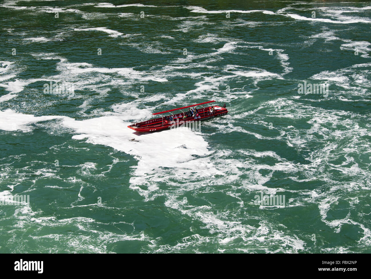 ferry boat downstream of the Rhine cataract Stock Photo - Alamy