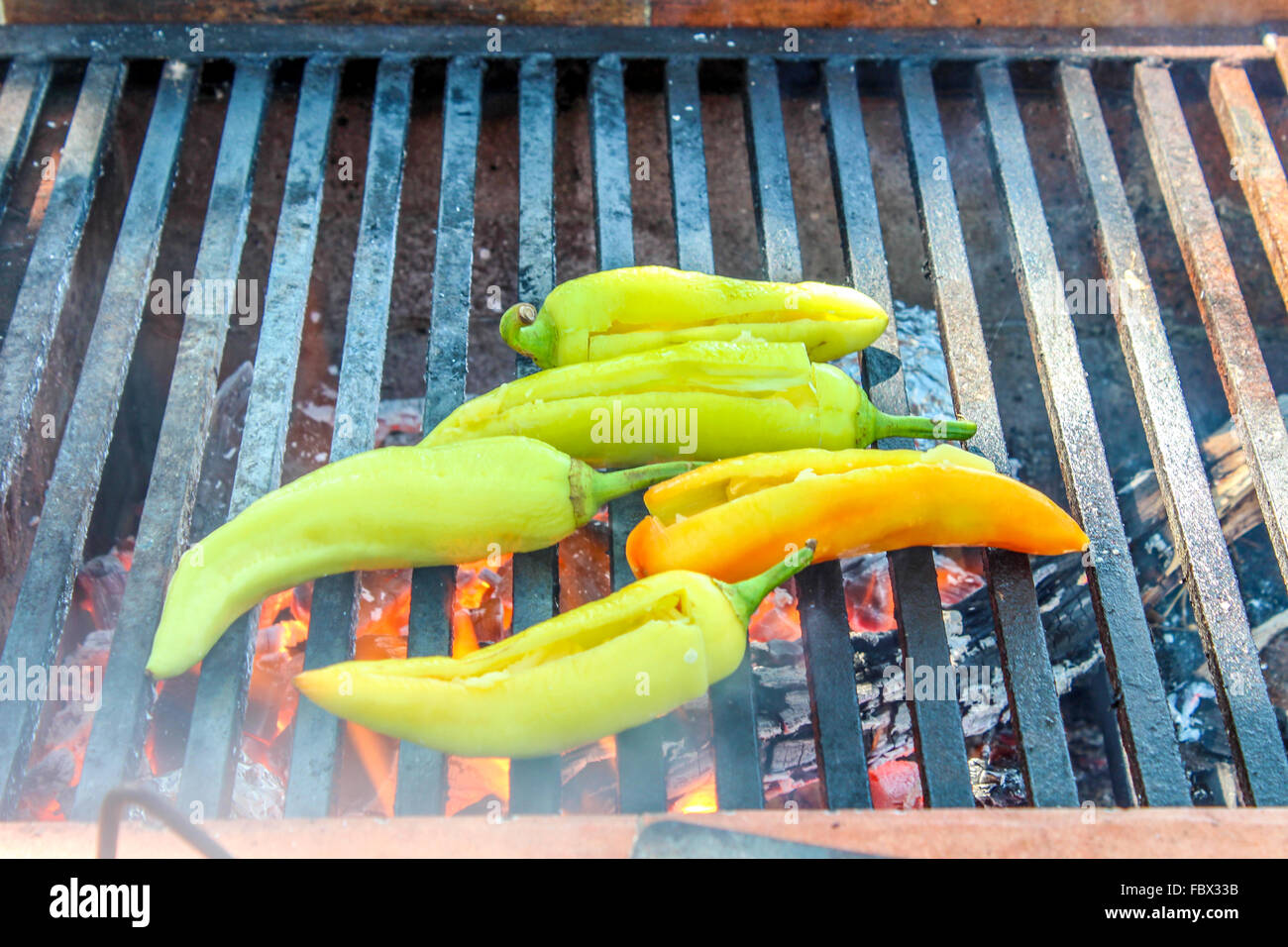 Cooking Xcatic peppers Stock Photo - Alamy
