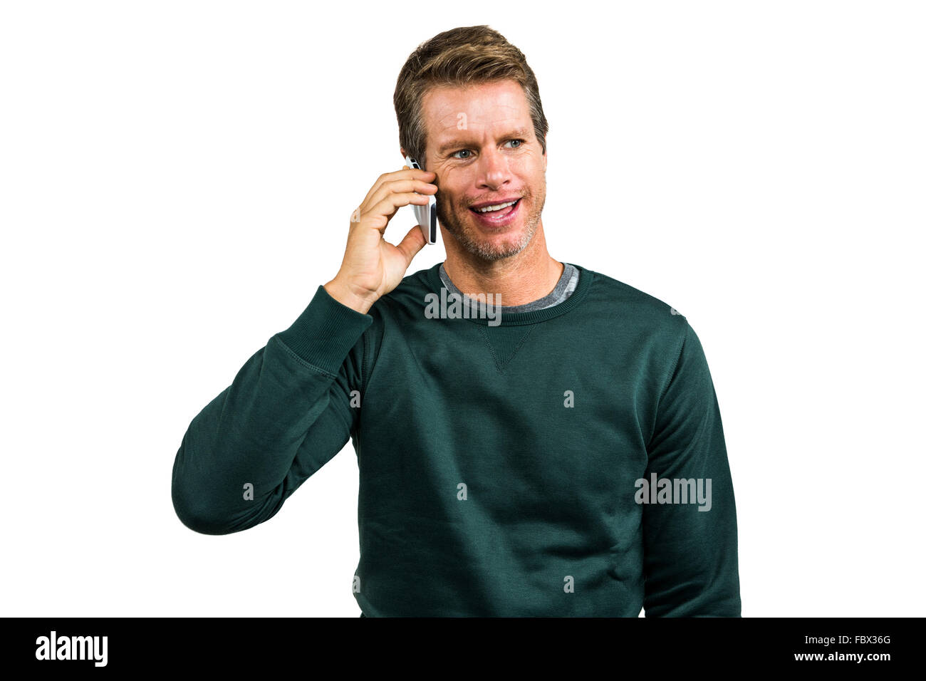 Mature handsome man beard talking hi-res stock photography and images ...