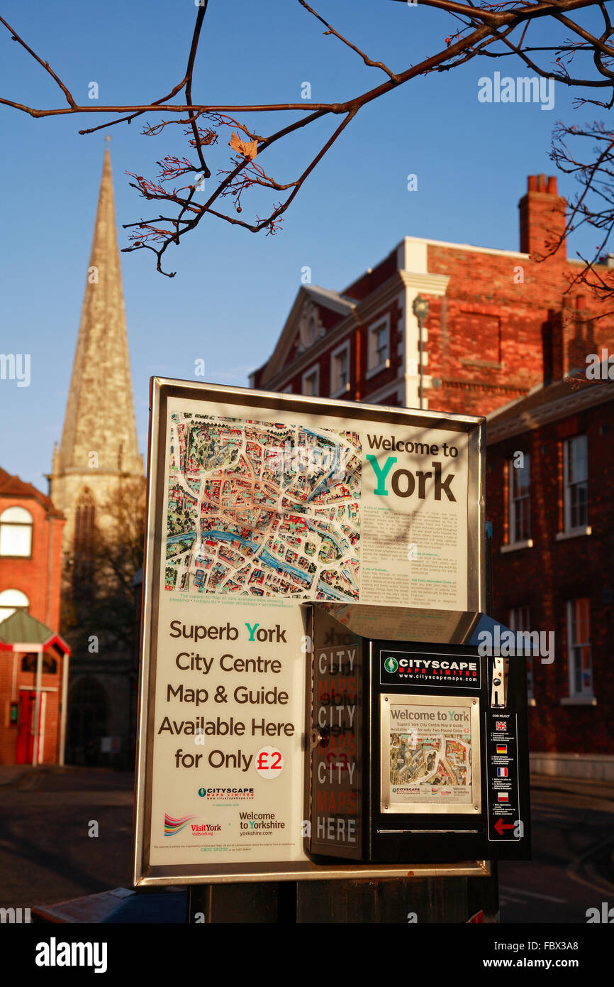 York Tourist Board Map England UK United Kingdom Europe Stock Photo - Alamy