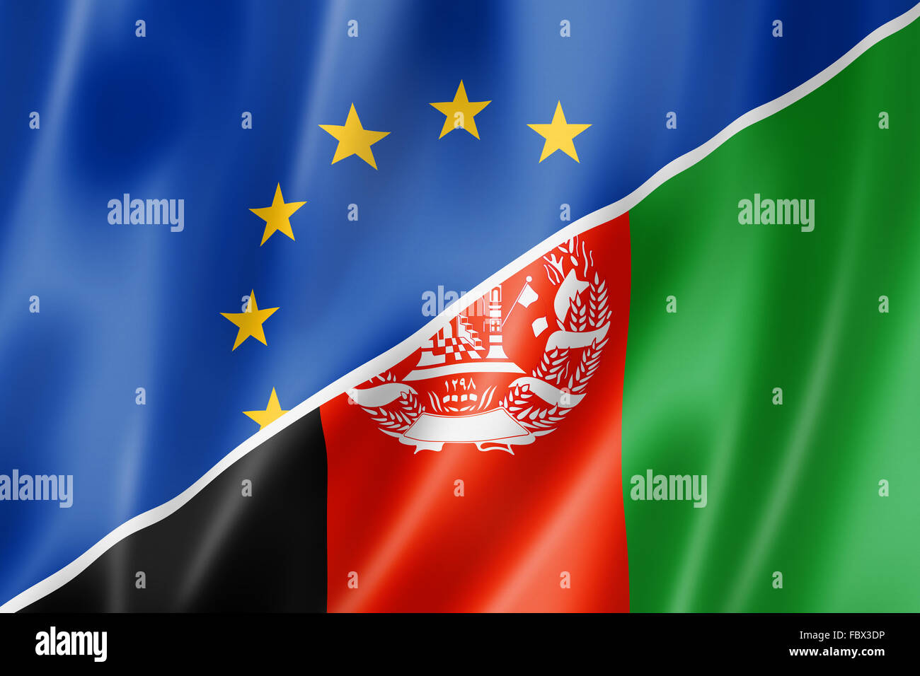 Europe and Afghanistan flag Stock Photo - Alamy
