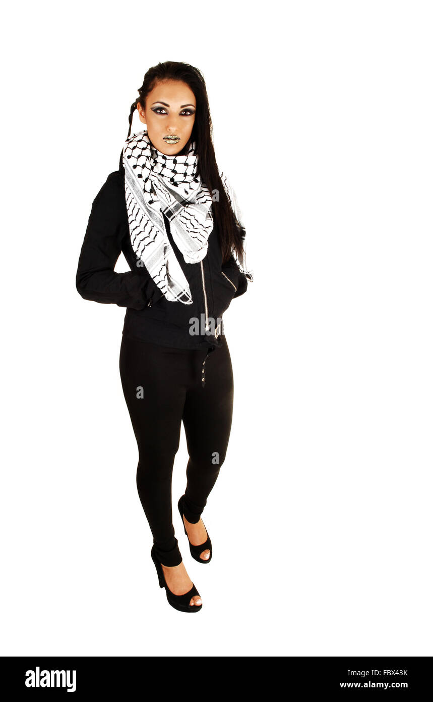 Girl with scarf Stock Photo - Alamy