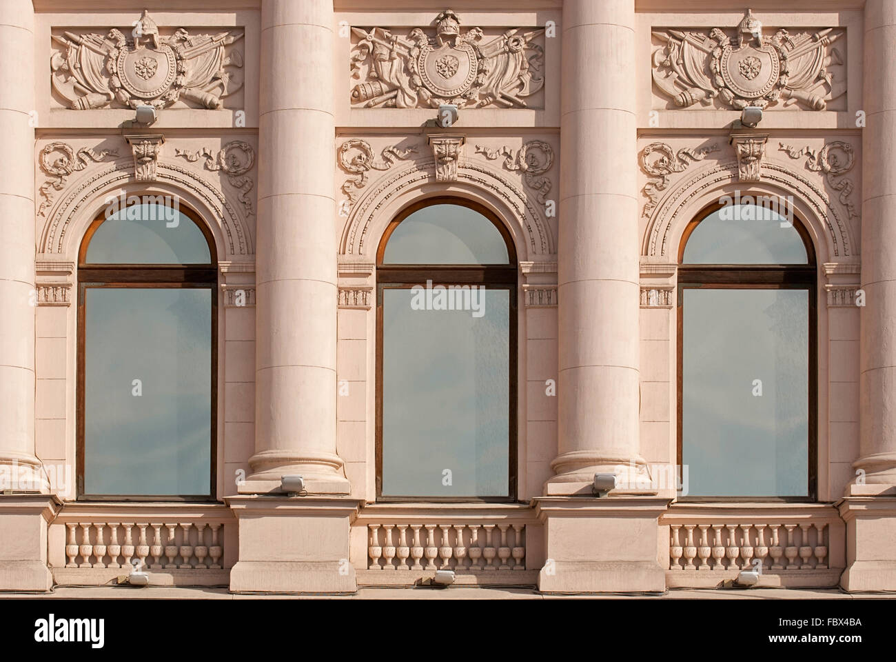 Windows with columns Stock Photo - Alamy