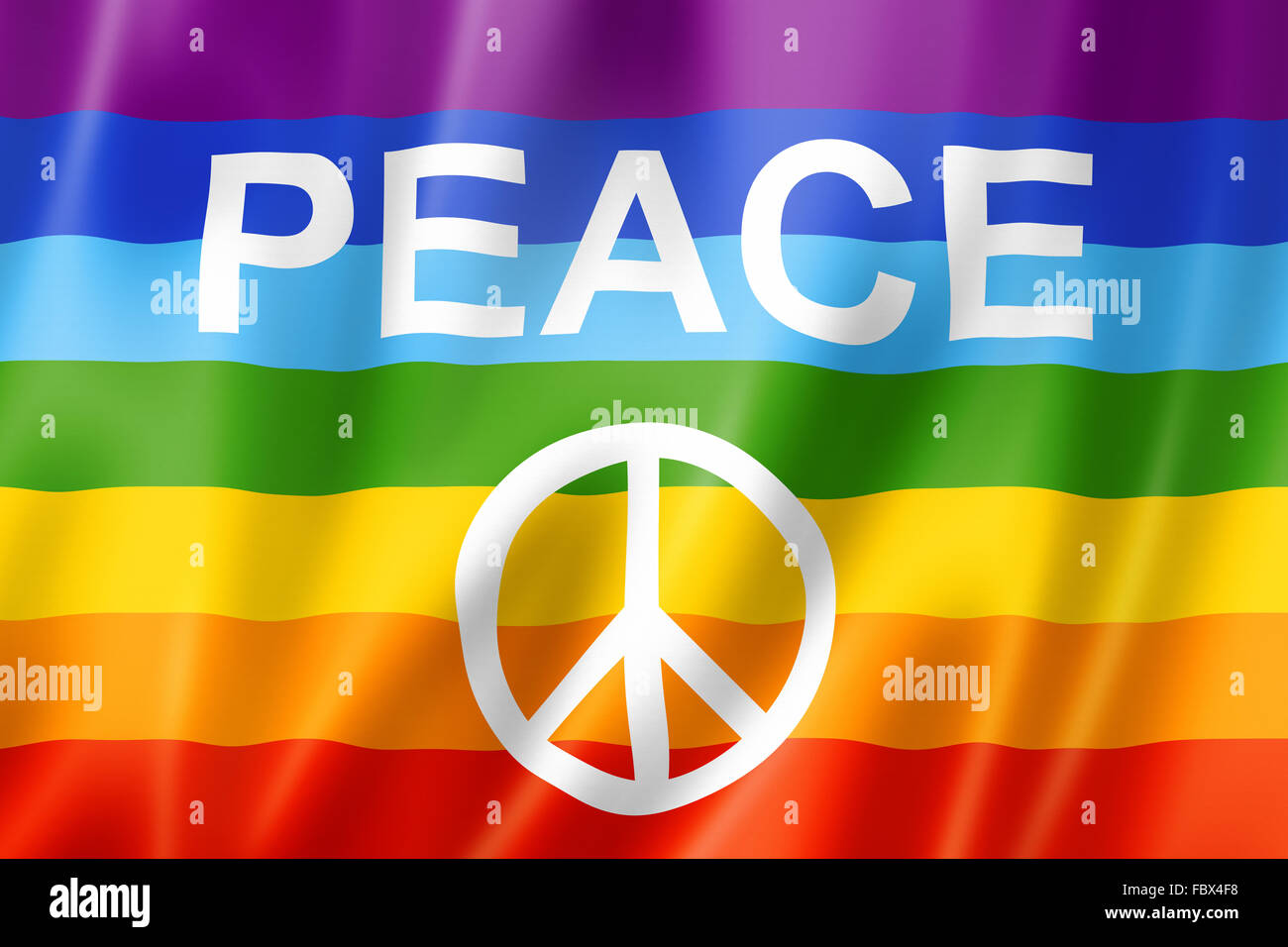 Peace rainbow flag hi-res stock photography and images - Alamy