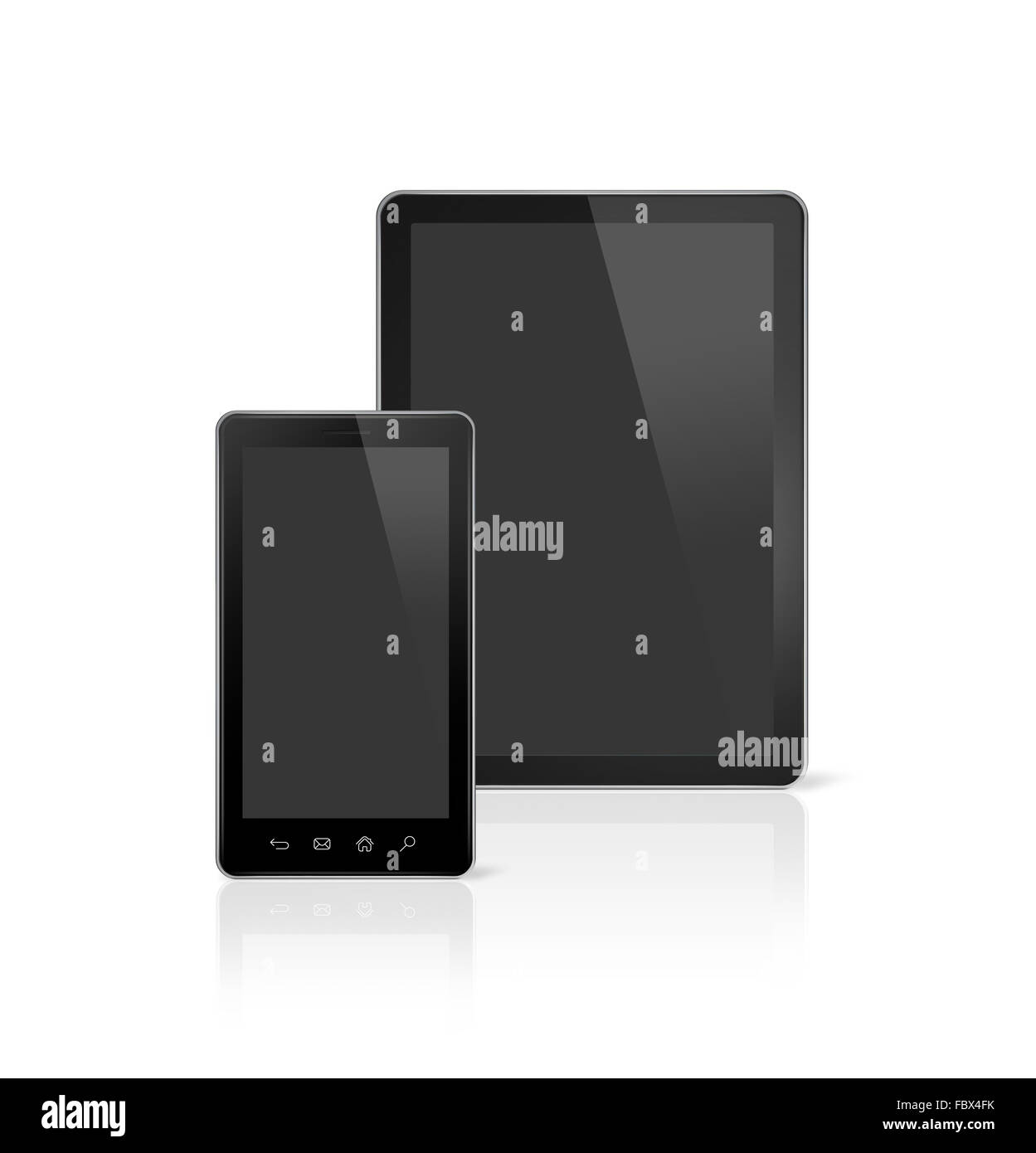 Digital tablet mobile phone Black and White Stock Photos & Images - Alamy