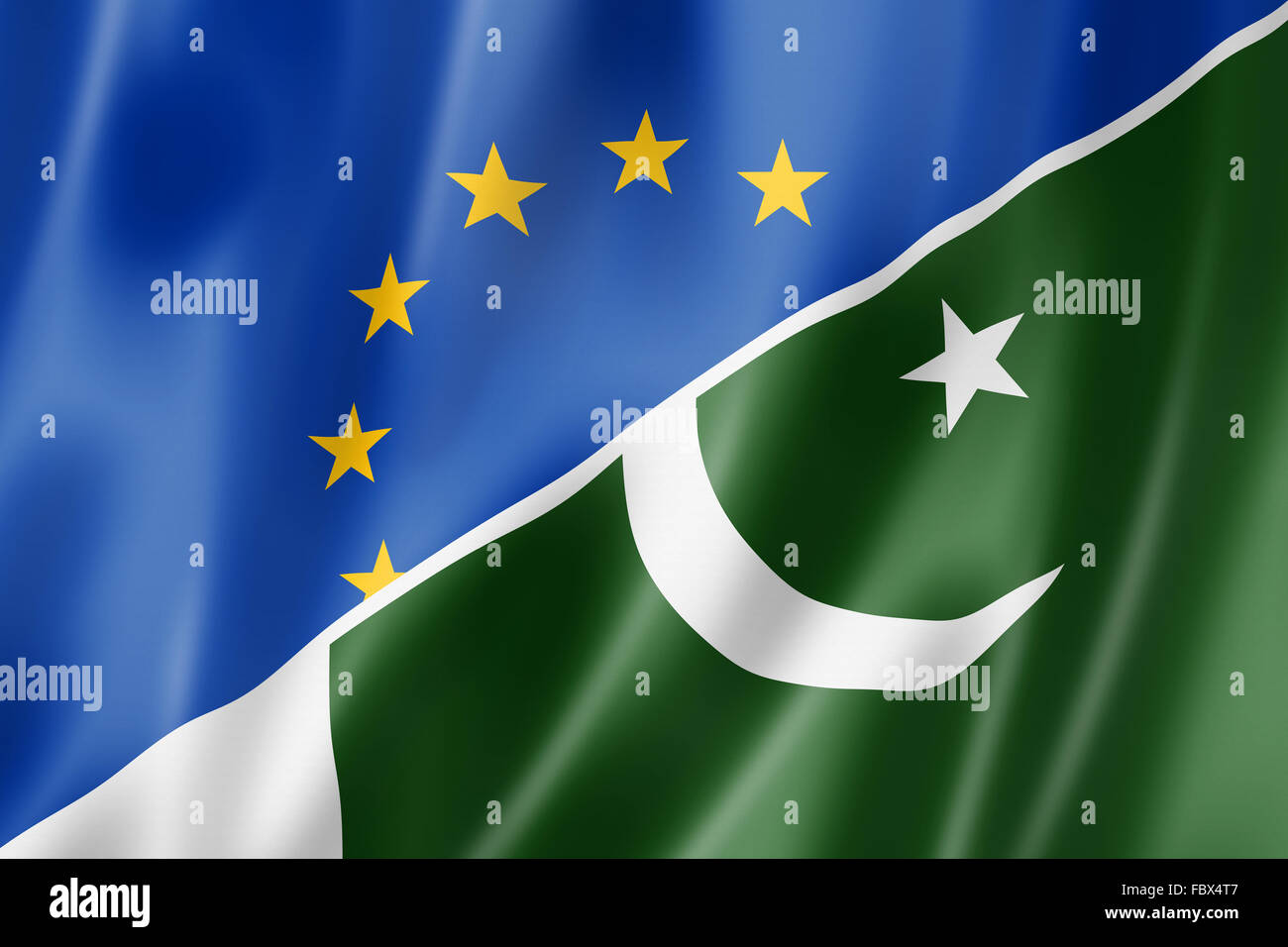 Europe and Pakistan flag Stock Photo - Alamy