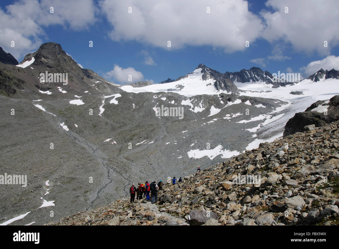 Hiking in the Silvretta Stock Photo - Alamy