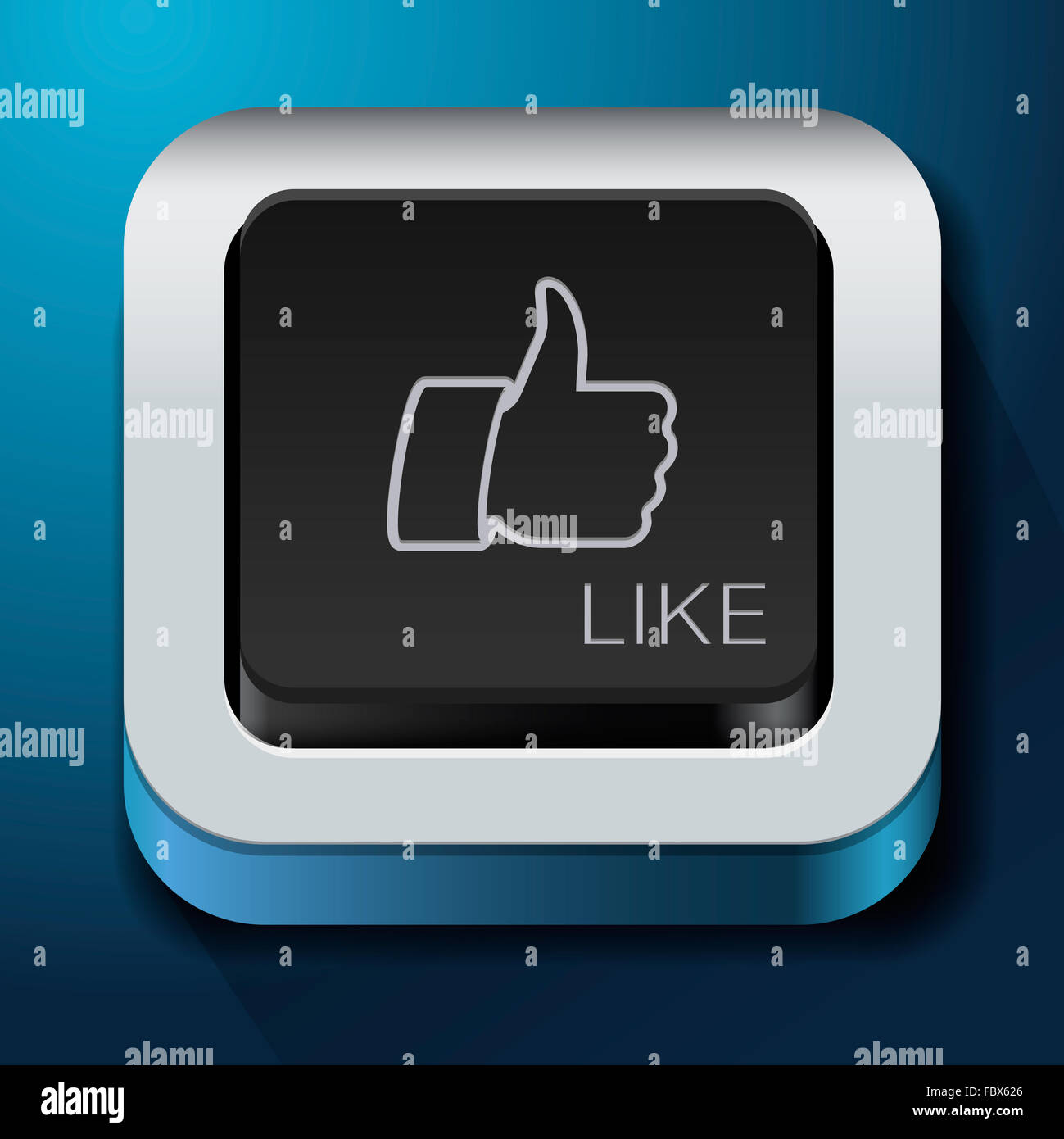 App design like icon - thumbs up button Stock Photo - Alamy