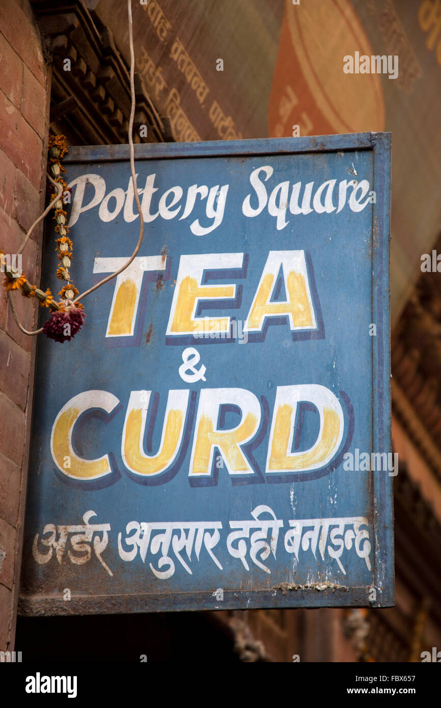 Tea & Curd Cafe Bhaktapur Kathmandu Nepal Stock Photo - Alamy