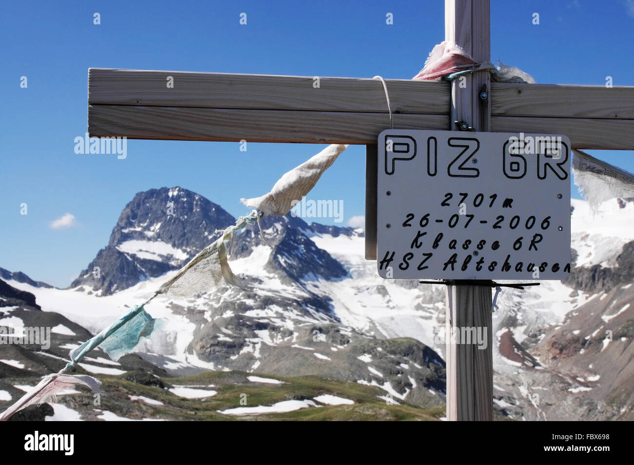Summit Cross of Piz 6R - Silvretta Stock Photo - Alamy