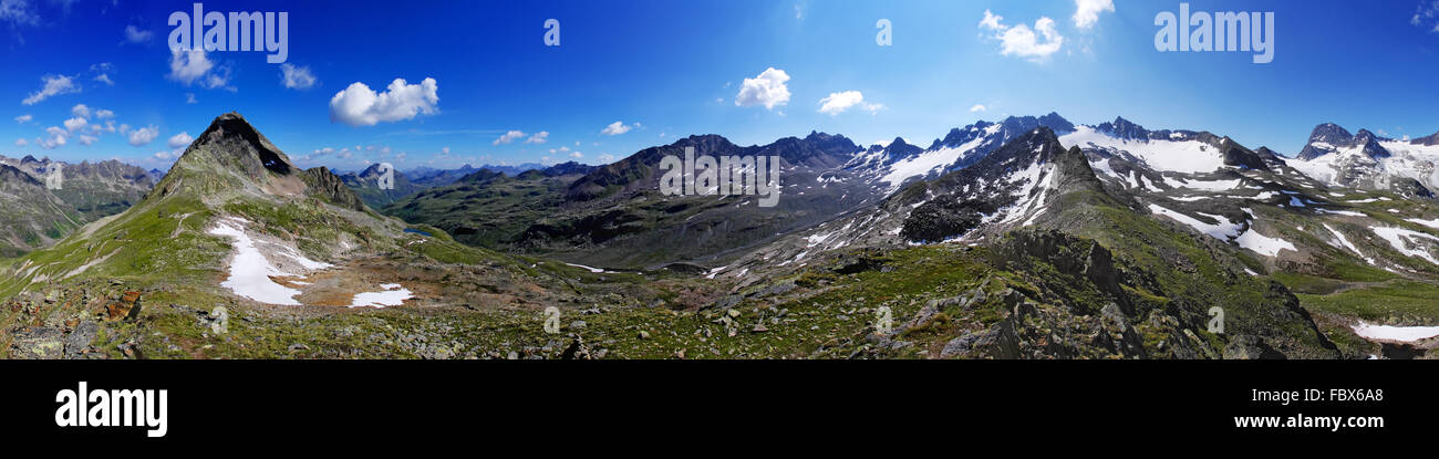 Panoramic View from Piz R6 Stock Photo - Alamy