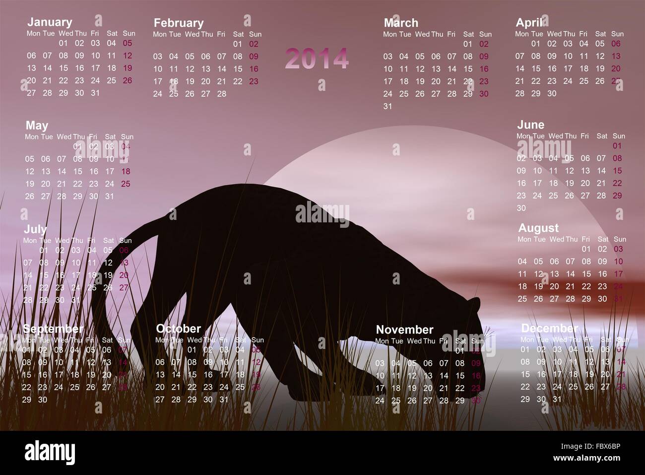 Calendar 2014 hi-res stock photography and images - Alamy