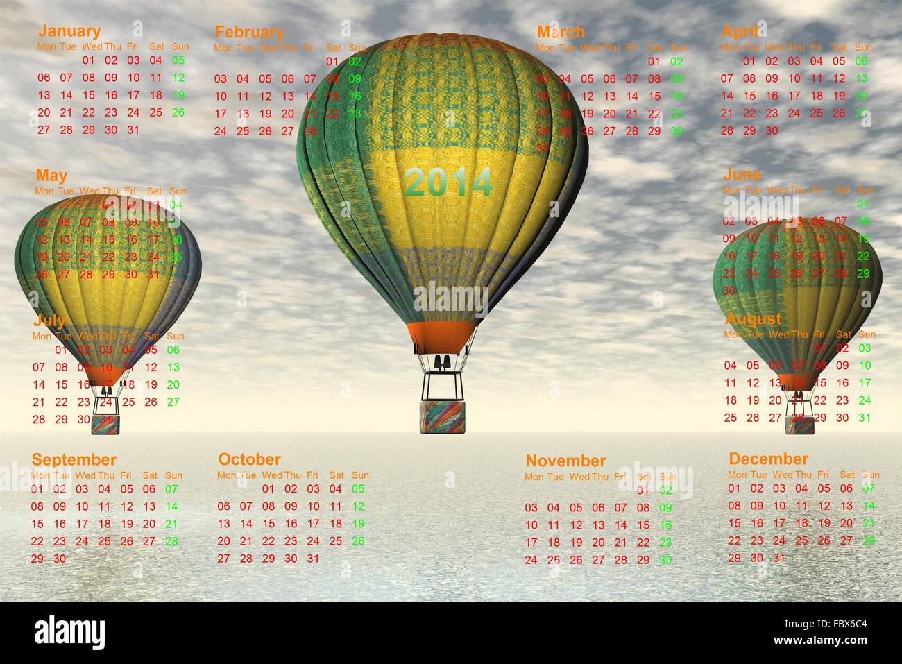 Calendar 2014 hi-res stock photography and images - Alamy