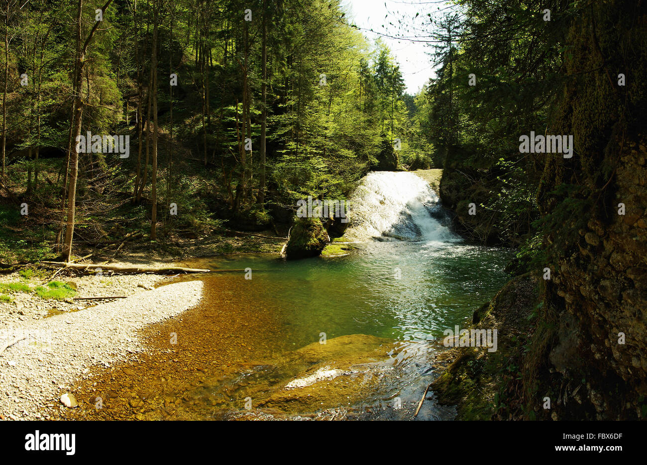 Waterfall - The ΓÇ£ArgenΓÇ¥ - Ice Ravine Stock Photo - Alamy