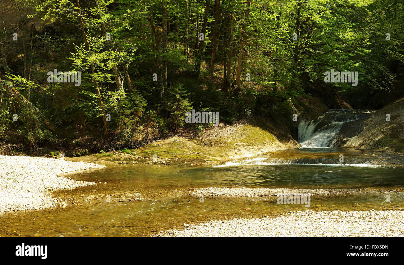 The Argen in the Ice Ravine Stock Photo - Alamy