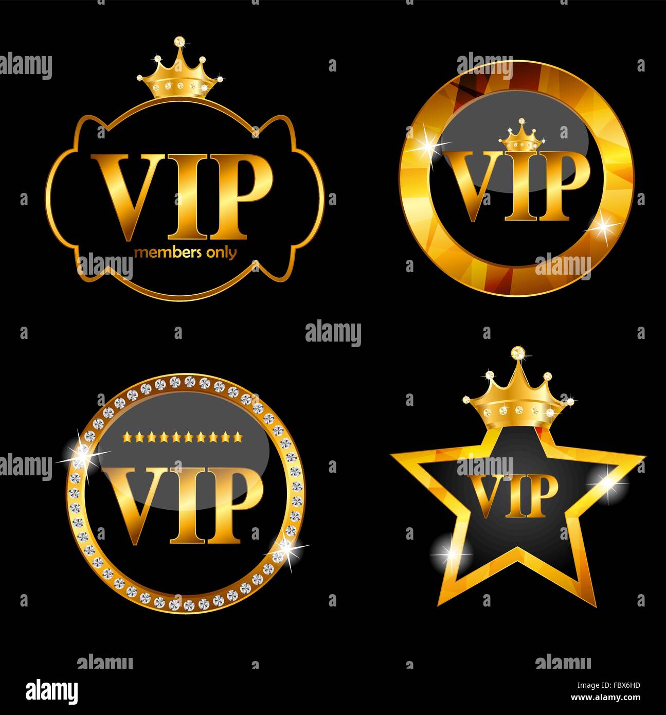 VIP Members Card Vector Illustration Stock Vector Image & Art - Alamy