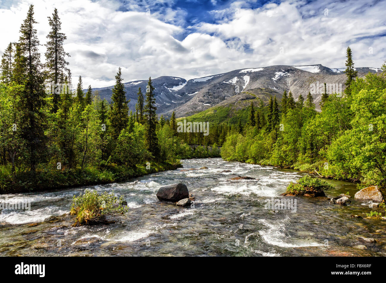The river Kuniyok, Khibiny, Russia Stock Photo - Alamy