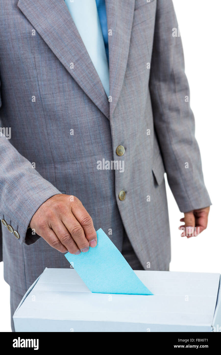 Elderly man putting voting hi-res stock photography and images - Alamy