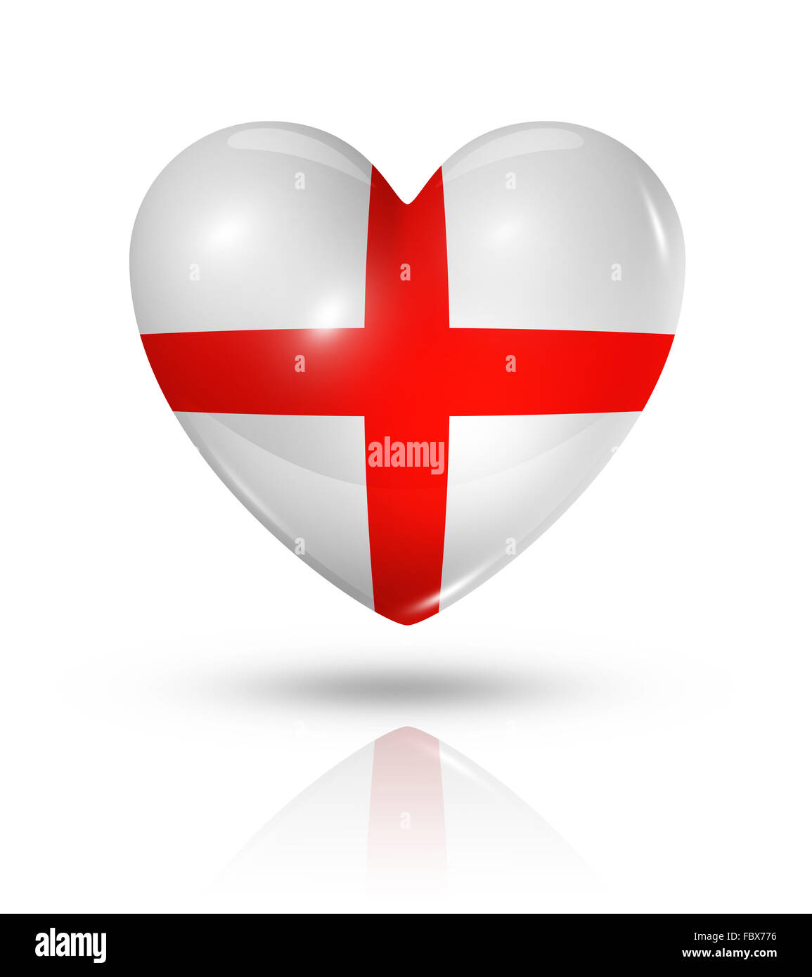 Love England, heart flag icon Stock Photo - Alamy