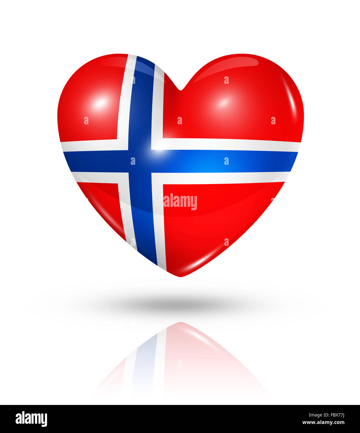Love Norway, heart flag icon Stock Photo - Alamy