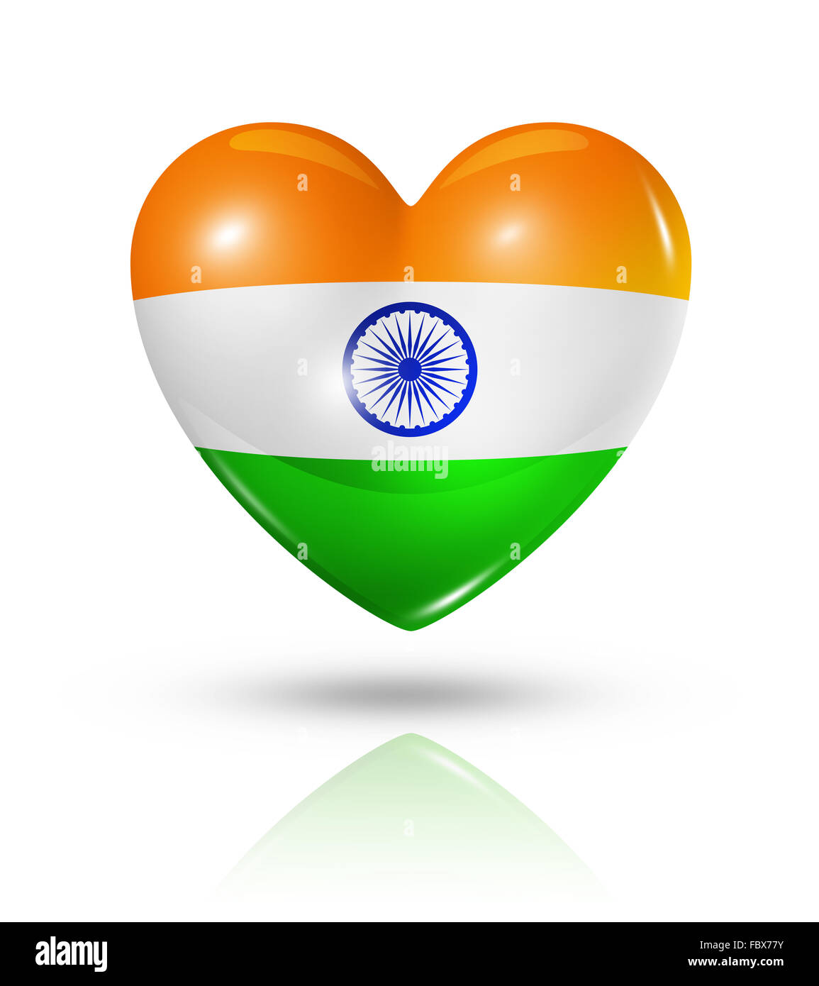 Love India, heart flag icon Stock Photo - Alamy