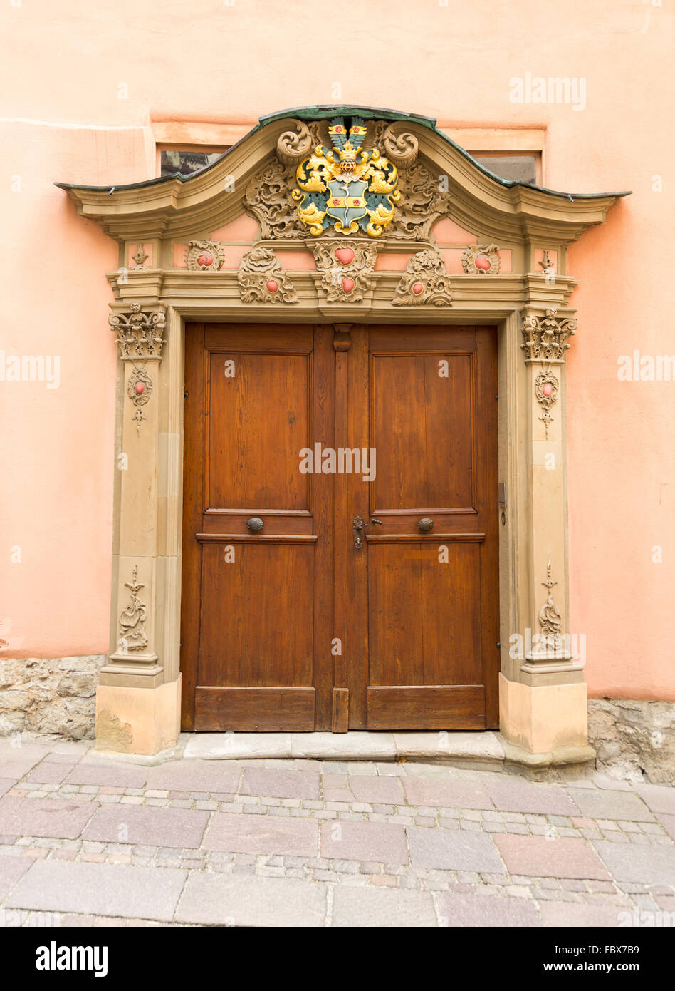 Pair of old wood doors hi-res stock photography and images - Alamy