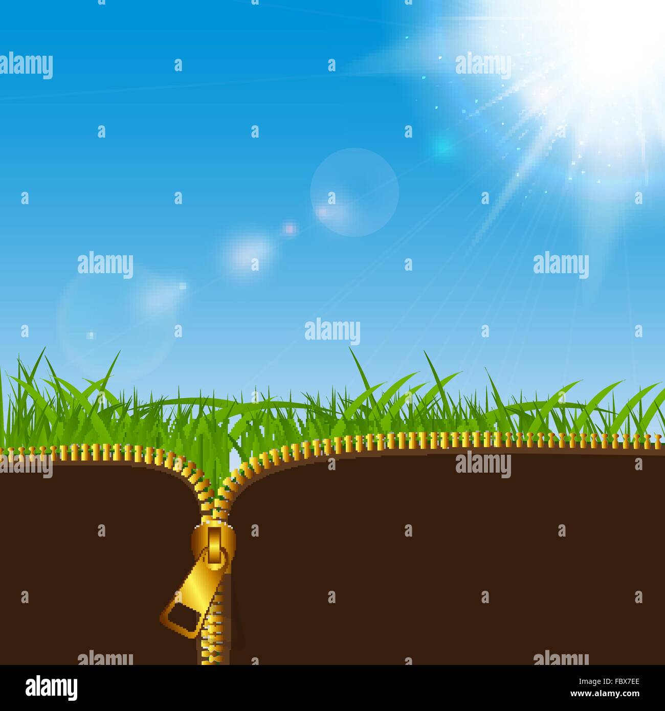 Natural Sunny Background Vector Illustration Stock Vector Image & Art ...