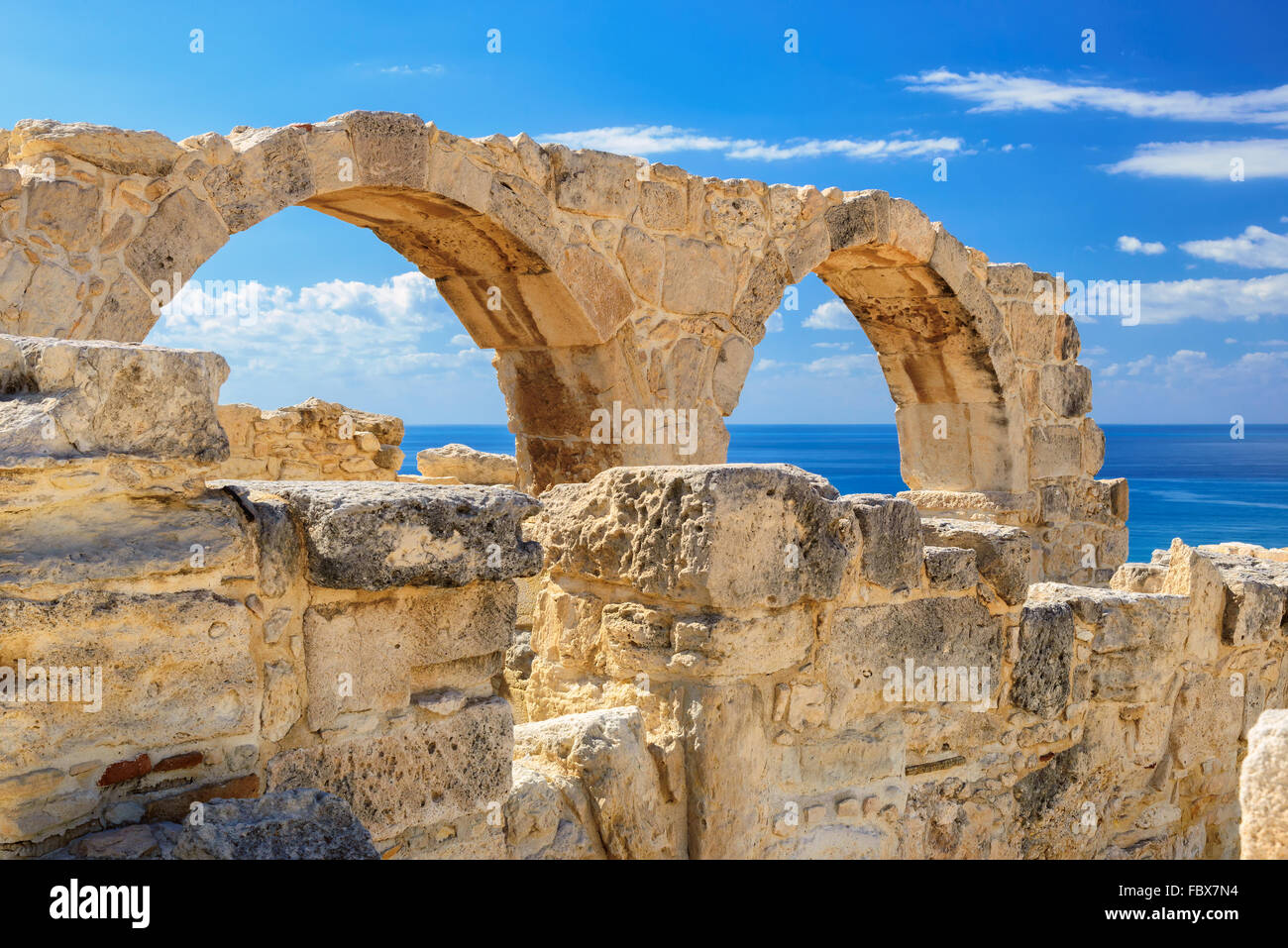 Old greek arches ruin city of Kourion, Limassol, Cyprus Stock Photo - Alamy