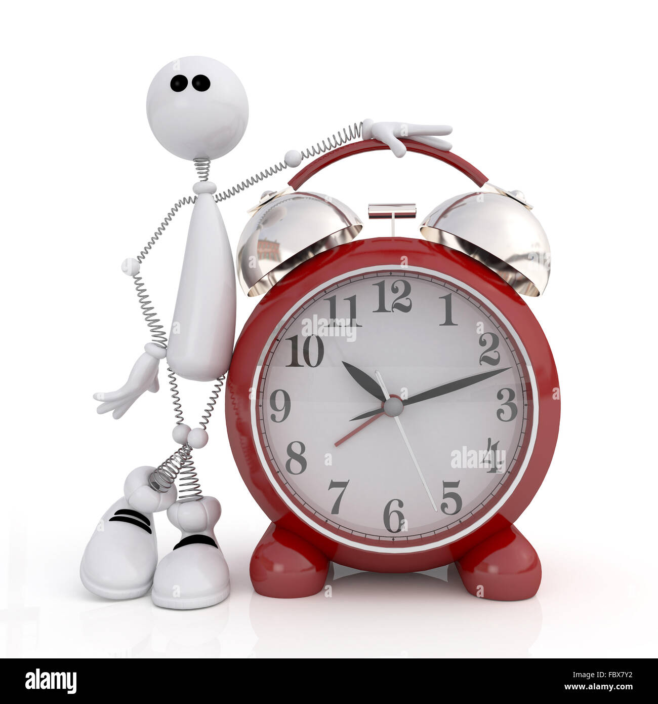 3d man clock hi-res stock photography and images - Alamy