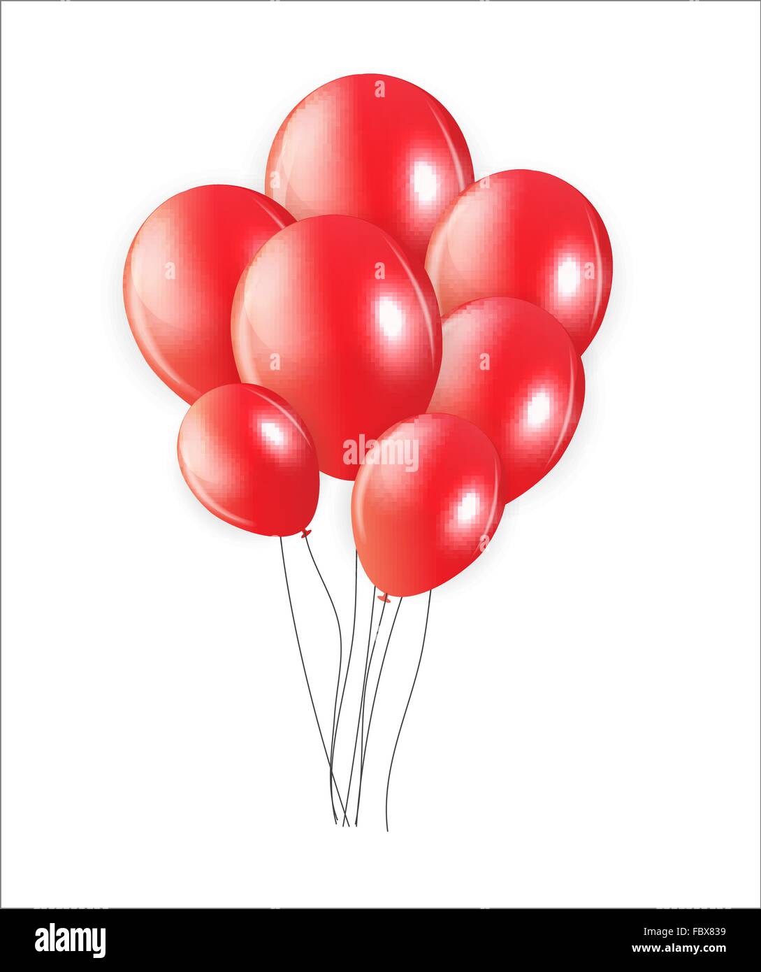 Red Balloons, Vector Illustration Stock Vector Image & Art - Alamy