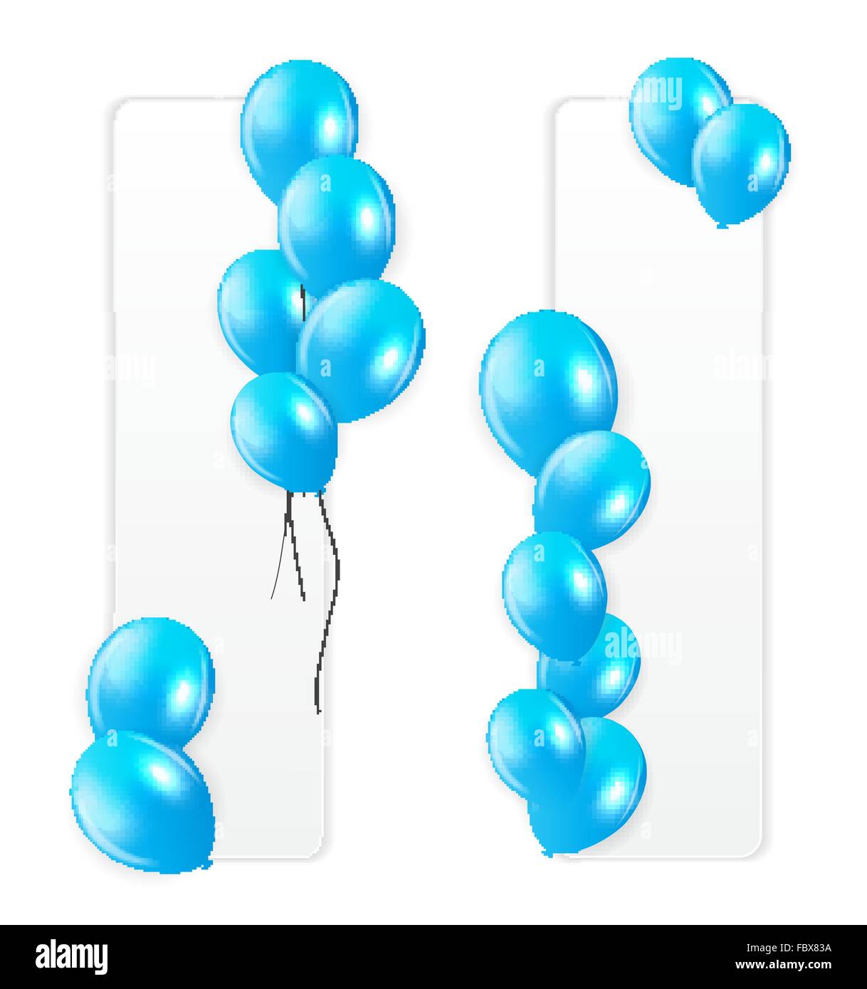 Blue Balloons, Vector Illustration Stock Vector Image & Art - Alamy