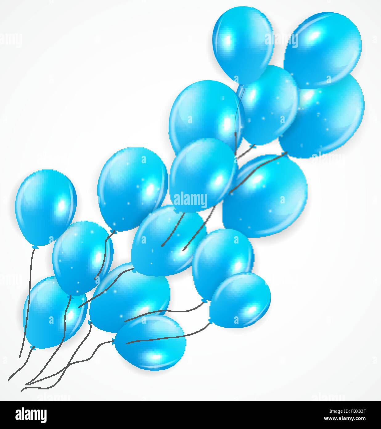 Blue Balloons, Vector Illustration Stock Vector Image & Art - Alamy