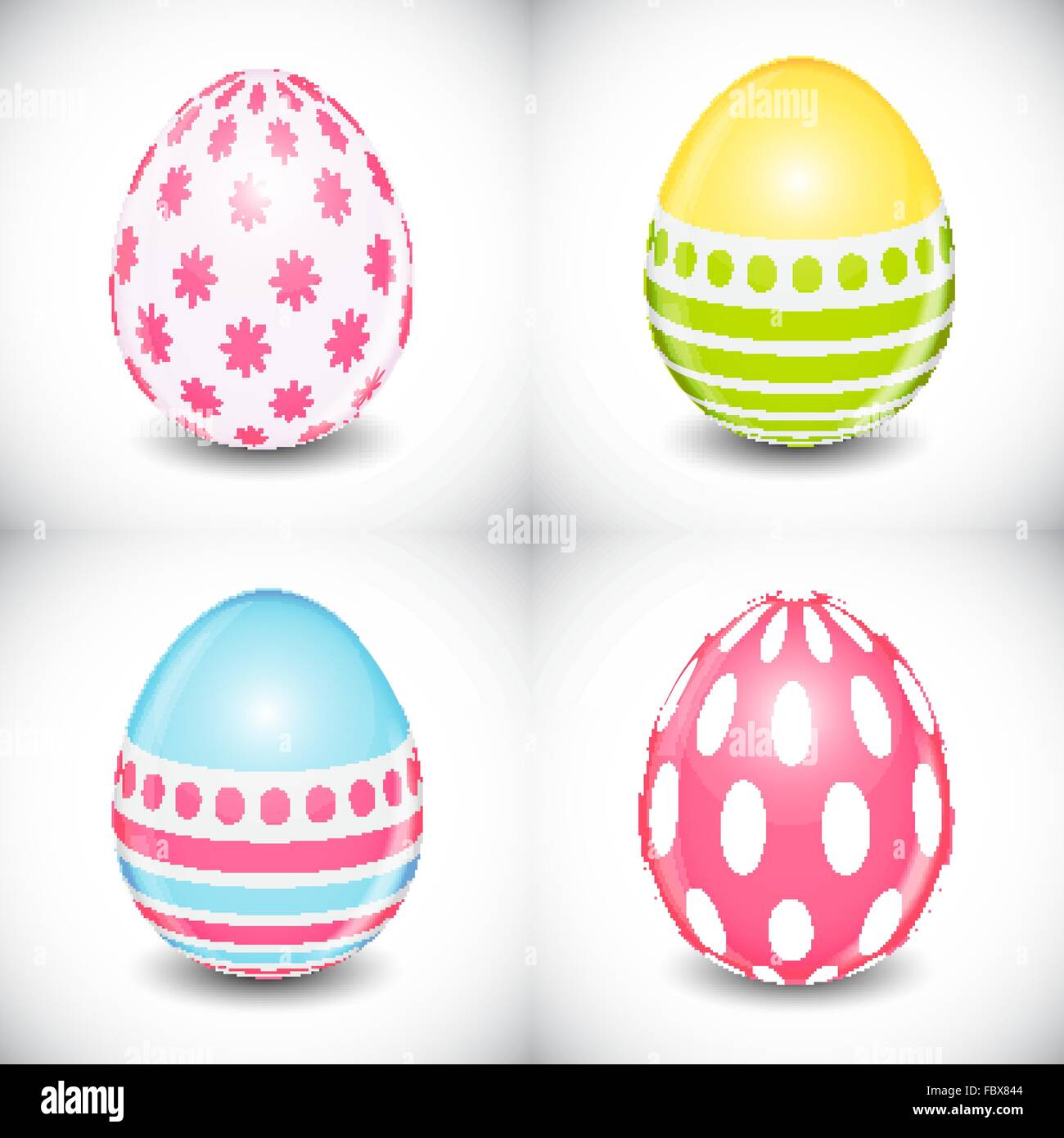 Beautiful Easter Egg Set Vector Illustration Stock Vector Image & Art ...