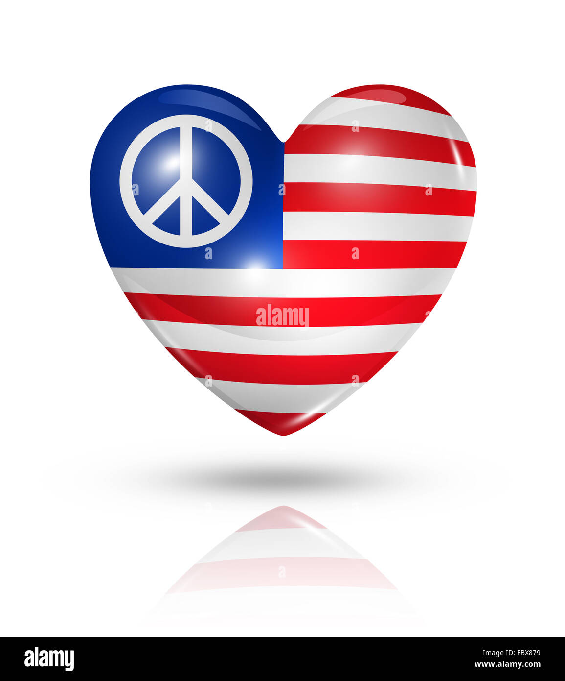 Heart peace love symbol Cut Out Stock Images & Pictures - Alamy