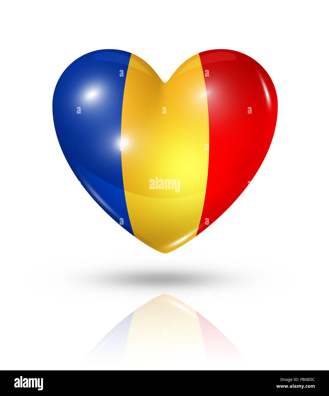 Love Chad, heart flag icon Stock Photo - Alamy