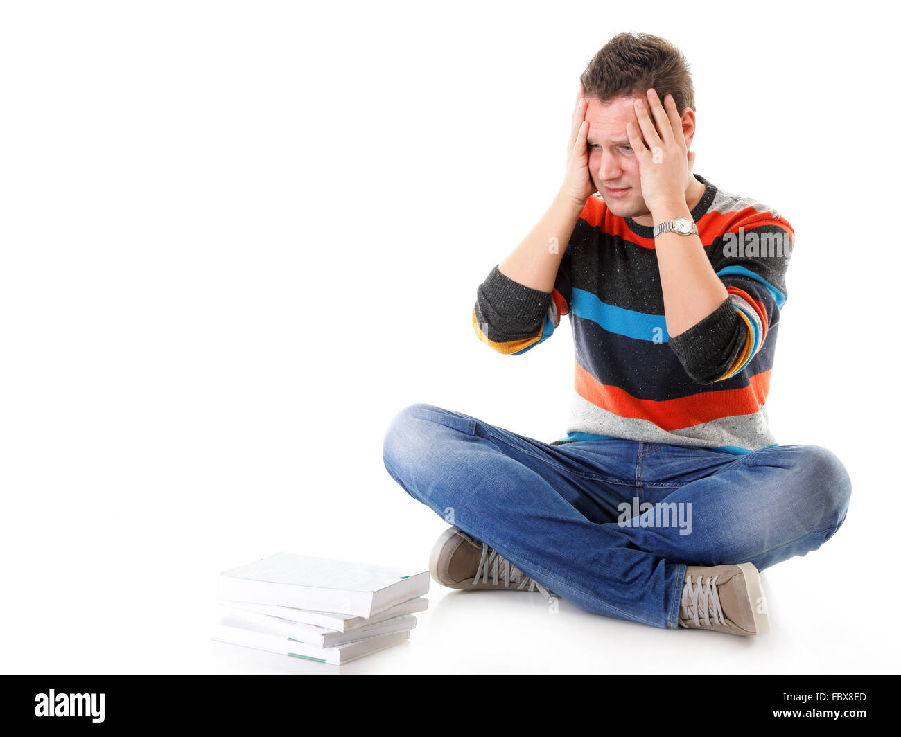 Sad college student Cut Out Stock Images & Pictures - Alamy