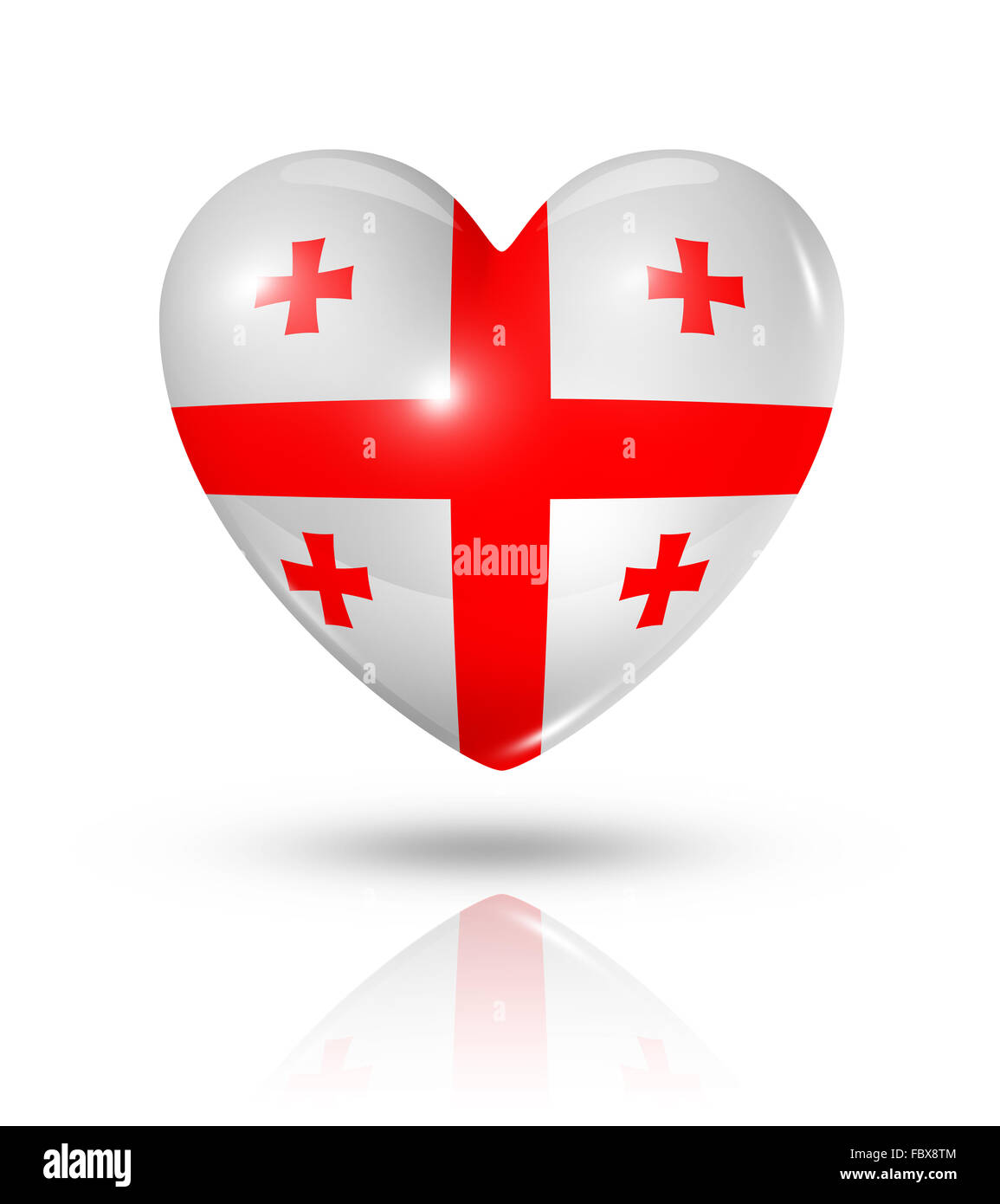 Love Georgia, heart flag icon Stock Photo - Alamy
