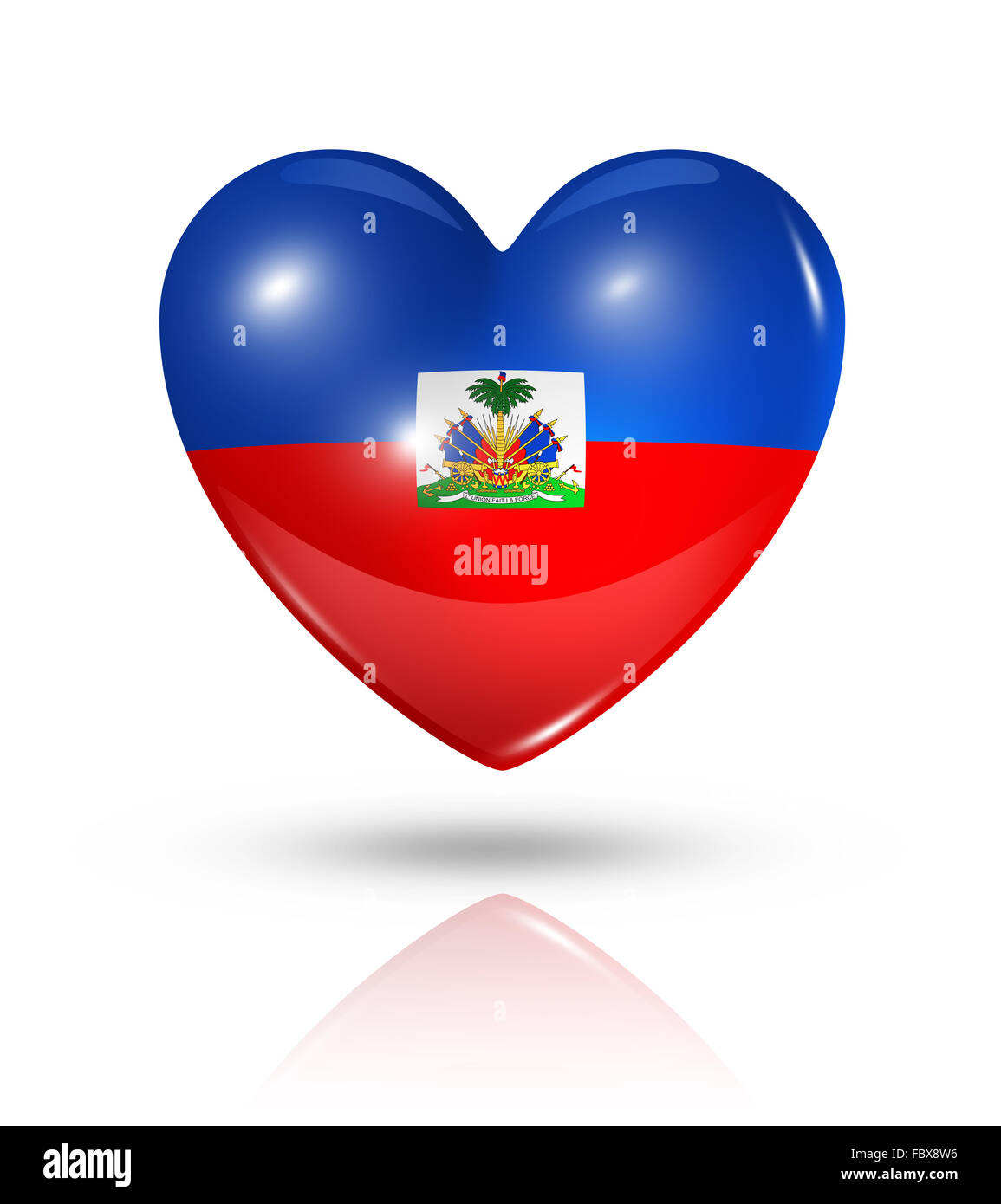 Love Haiti, heart flag icon Stock Photo - Alamy
