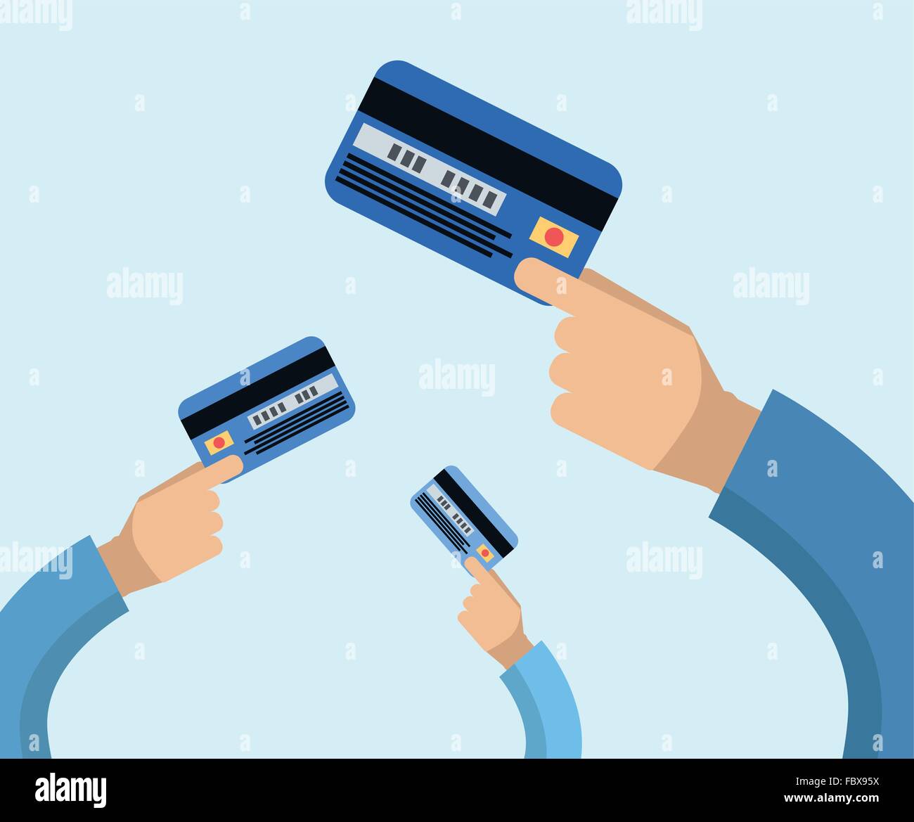 Credit card hands man Stock Vector Images - Alamy