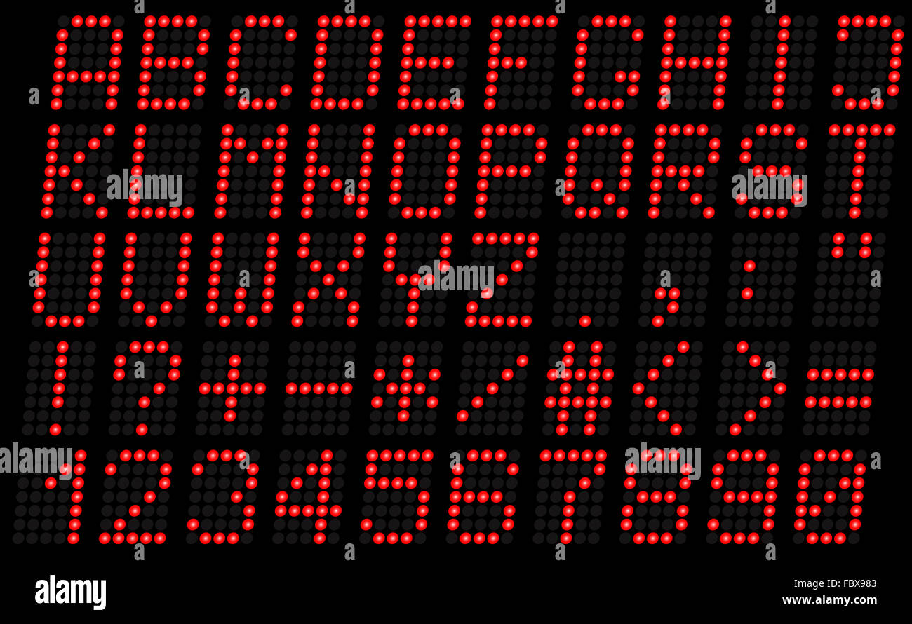 Alphabet, uppercase red Stock Photo - Alamy