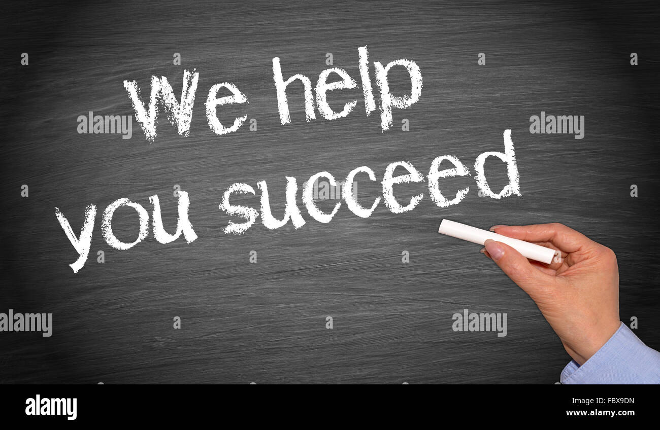 We help you succeed Stock Photo - Alamy