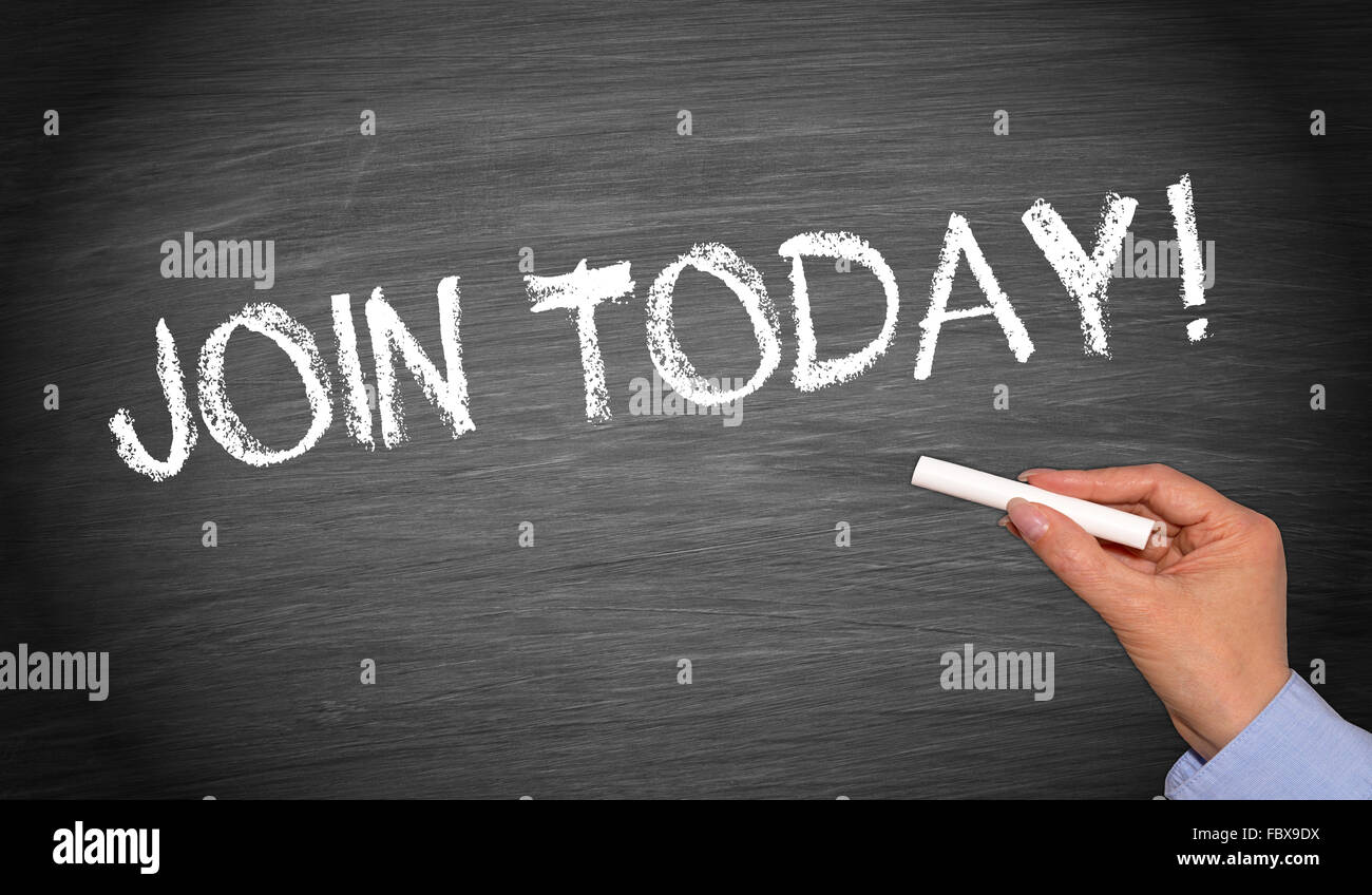 Join today ! Stock Photo - Alamy