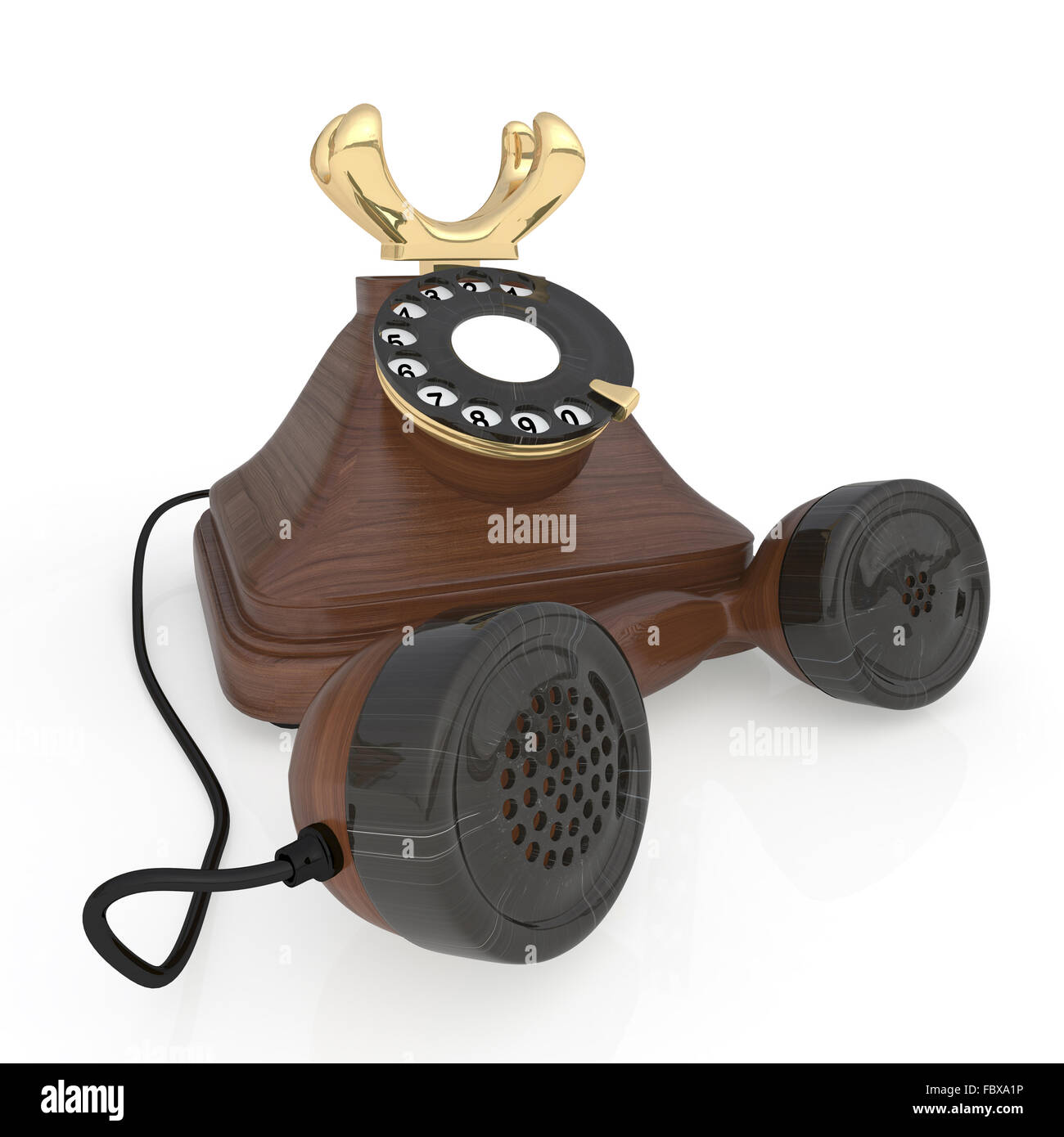 3d Retro phone Stock Photo - Alamy