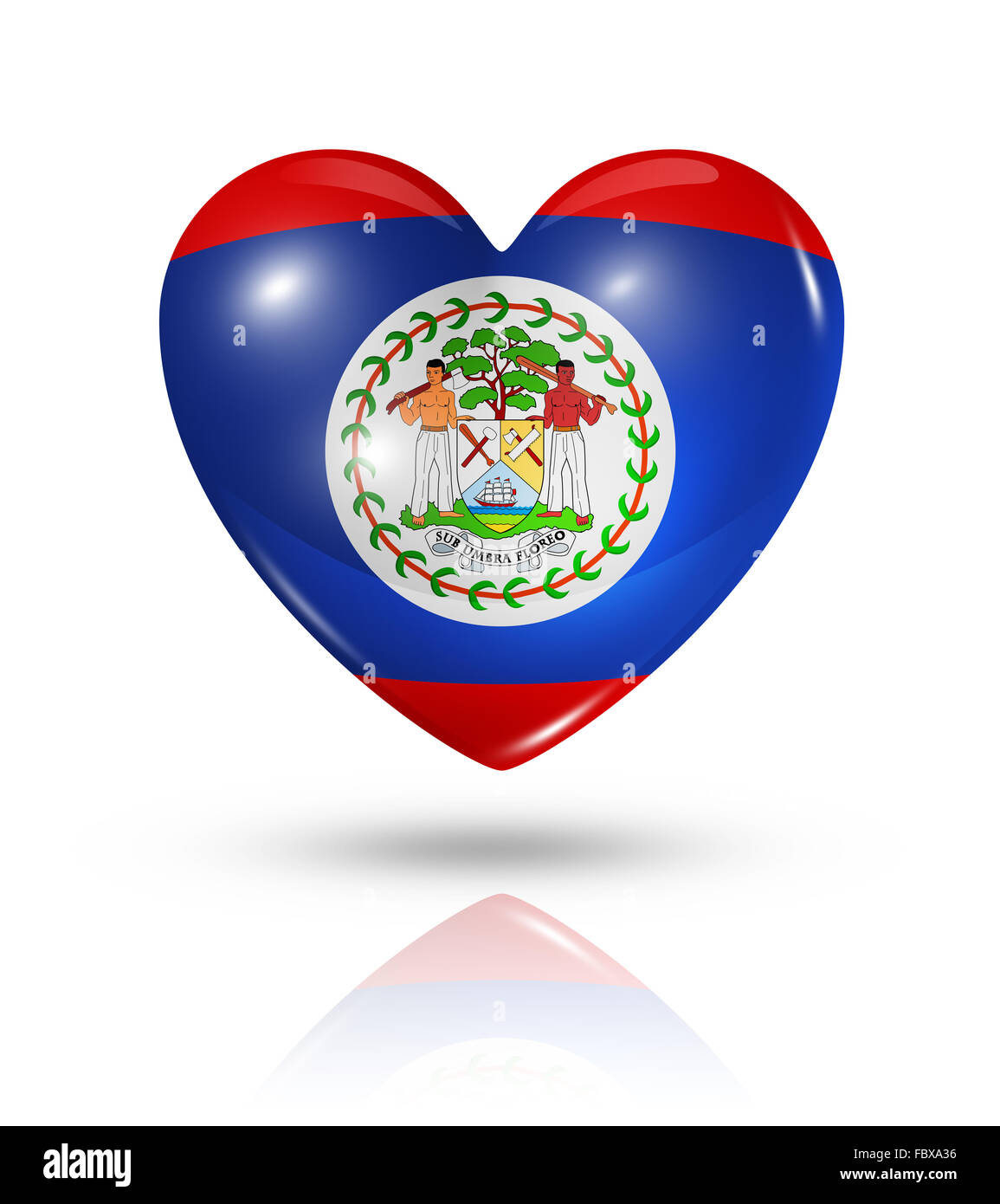 Love Belize, heart flag icon Stock Photo - Alamy