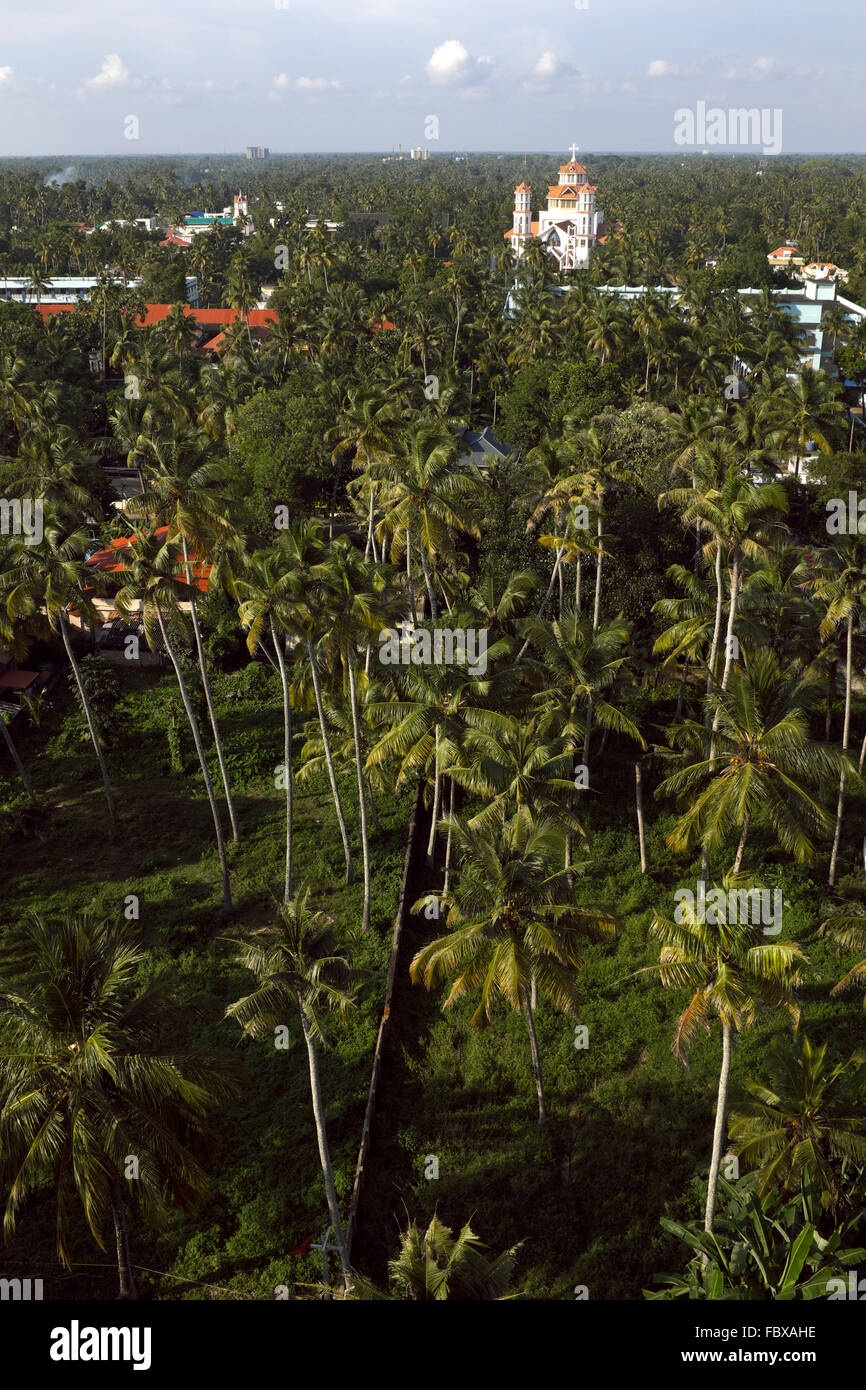 View from the Thangassery Lighthouse, Kollam (Quilon), Kerala, India ...